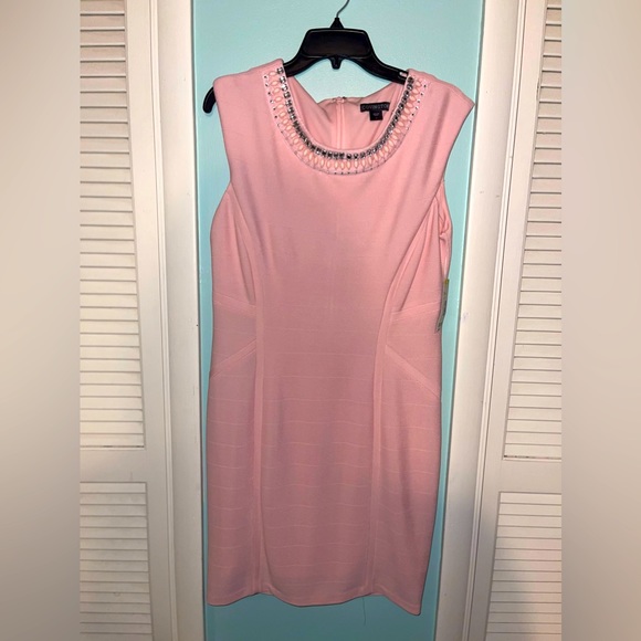 Covington | Dresses | Nwt Covington Blush Fitted Dress In Size 2 ...
